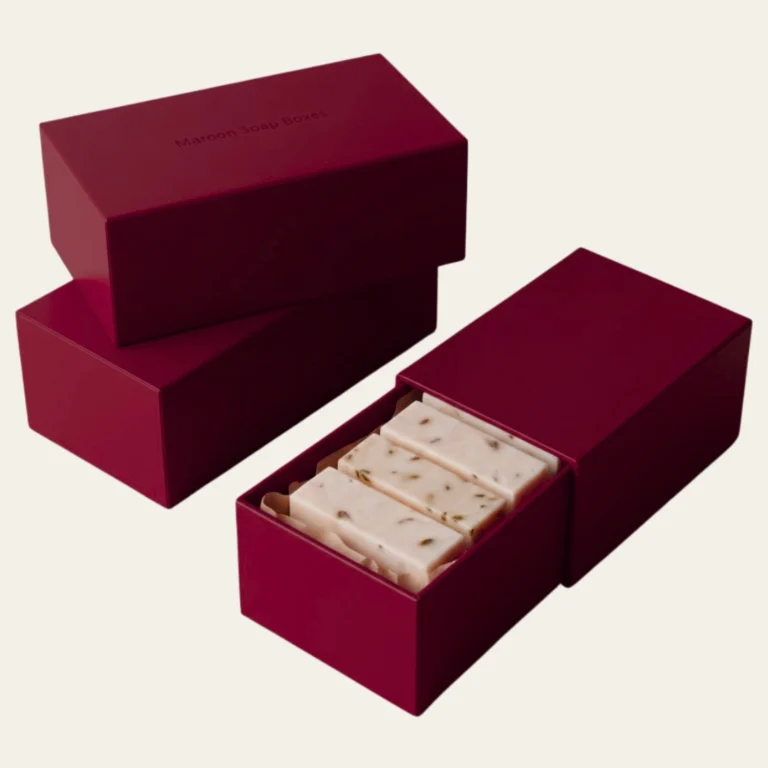 Custom Maroon Soap Boxes | Maroon Soap Packaging Wholesale