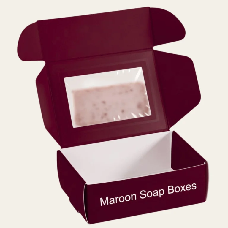 Custom Maroon Soap Boxes | Maroon Soap Packaging Wholesale