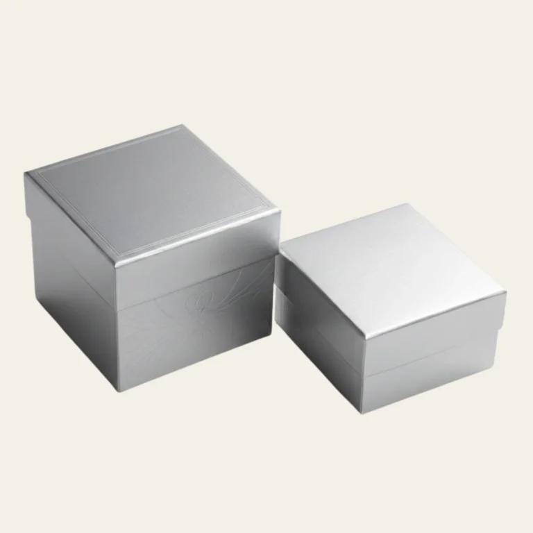 Silver Cardboard Boxes | Custom Silver Cardboard Packaging Wholesale