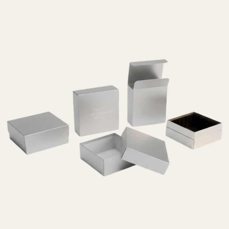 Silver Cardboard Boxes | Custom Silver Cardboard Packaging Wholesale