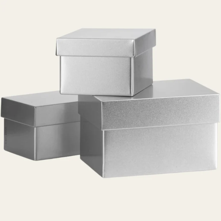 Silver Cardboard Boxes | Custom Silver Cardboard Packaging Wholesale