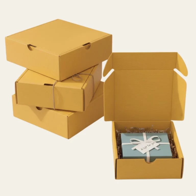 Gold Cardboard Boxes | Custom Gold Cardboard Packaging Wholesale