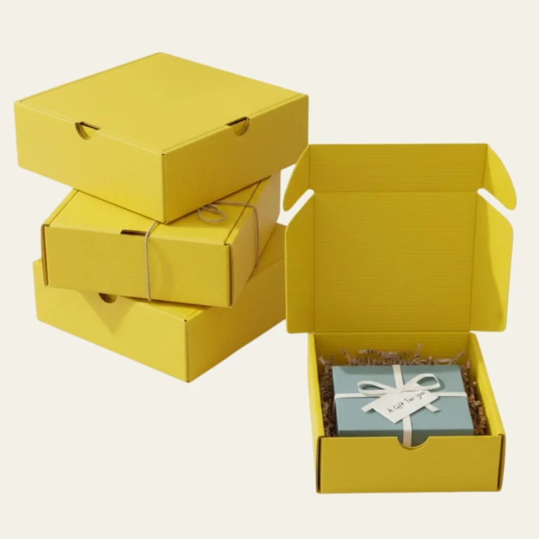 Yellow Cardboard Boxes | Custom Yellow Cardboard Packaging Wholesale