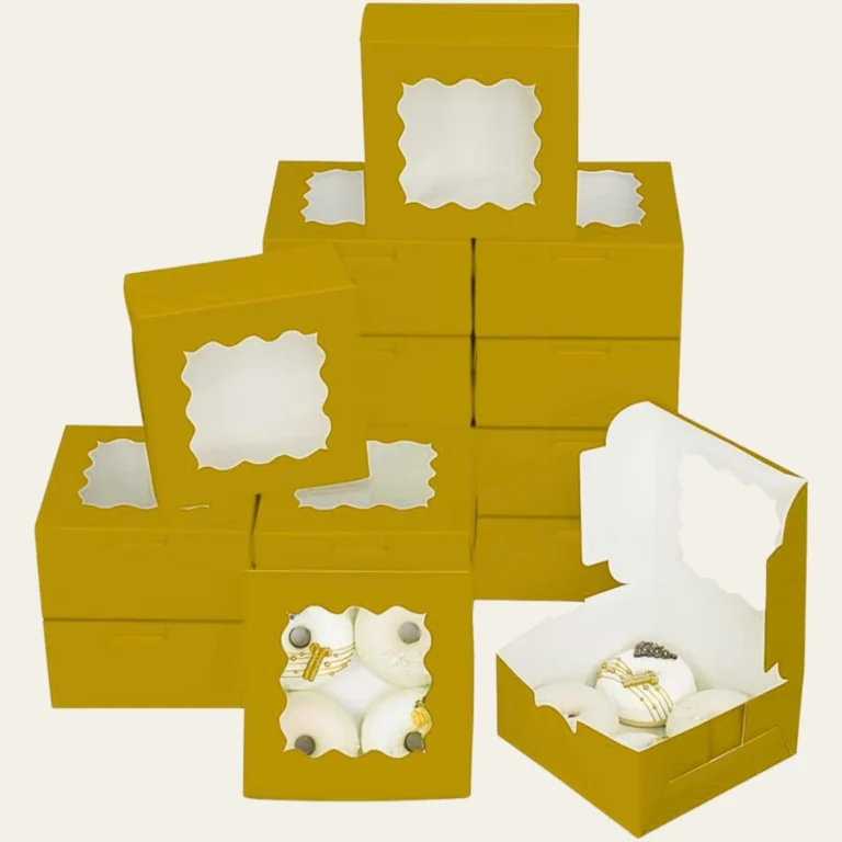 Golden Bakery Boxes - Custom Golden Bakery Packaging Wholesale