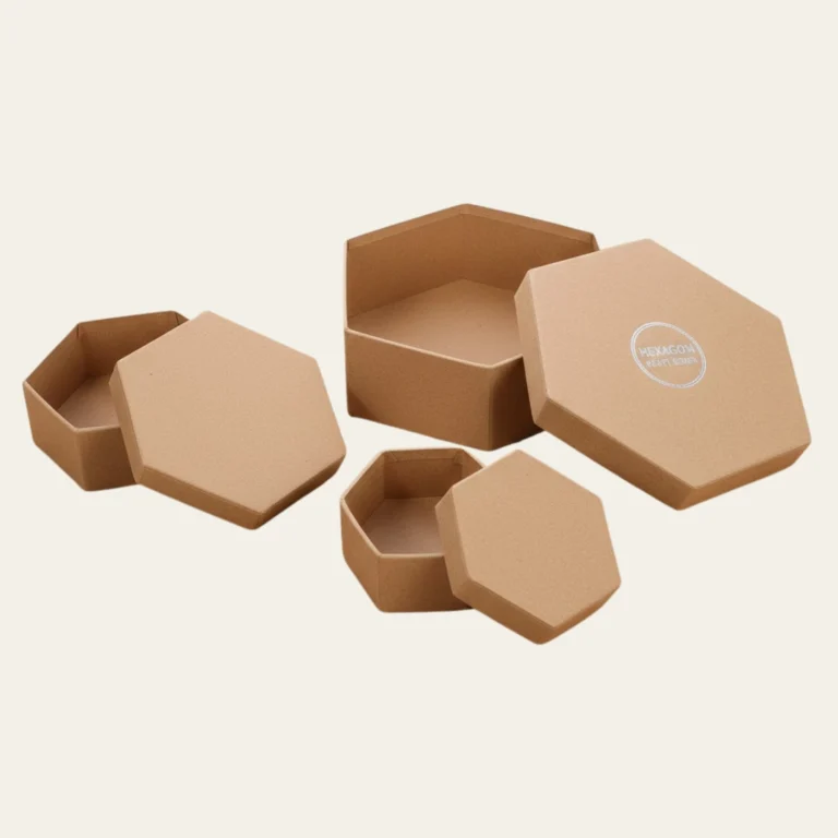 Hexagon Kraft Boxes | Custom Hexagon Kraft Packaging Wholesale