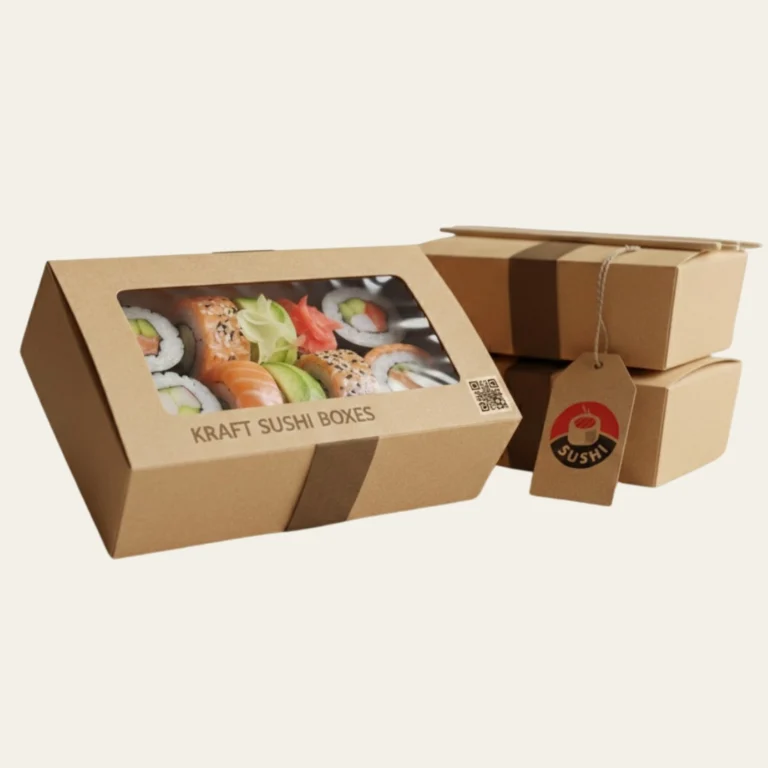 Kraft Sushi Boxes | Custom Kraft Sushi Packaging Wholesale